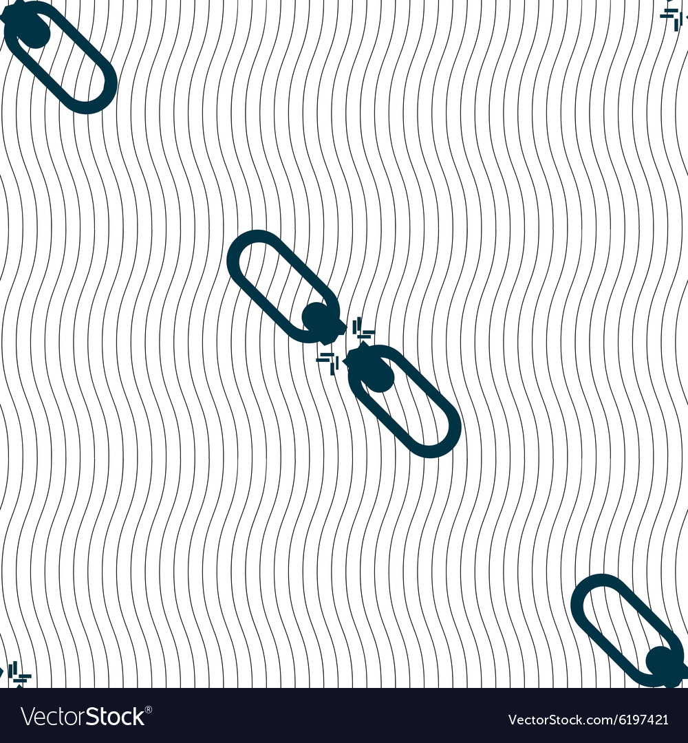 Broken connection flat single icon seamless Vector Image