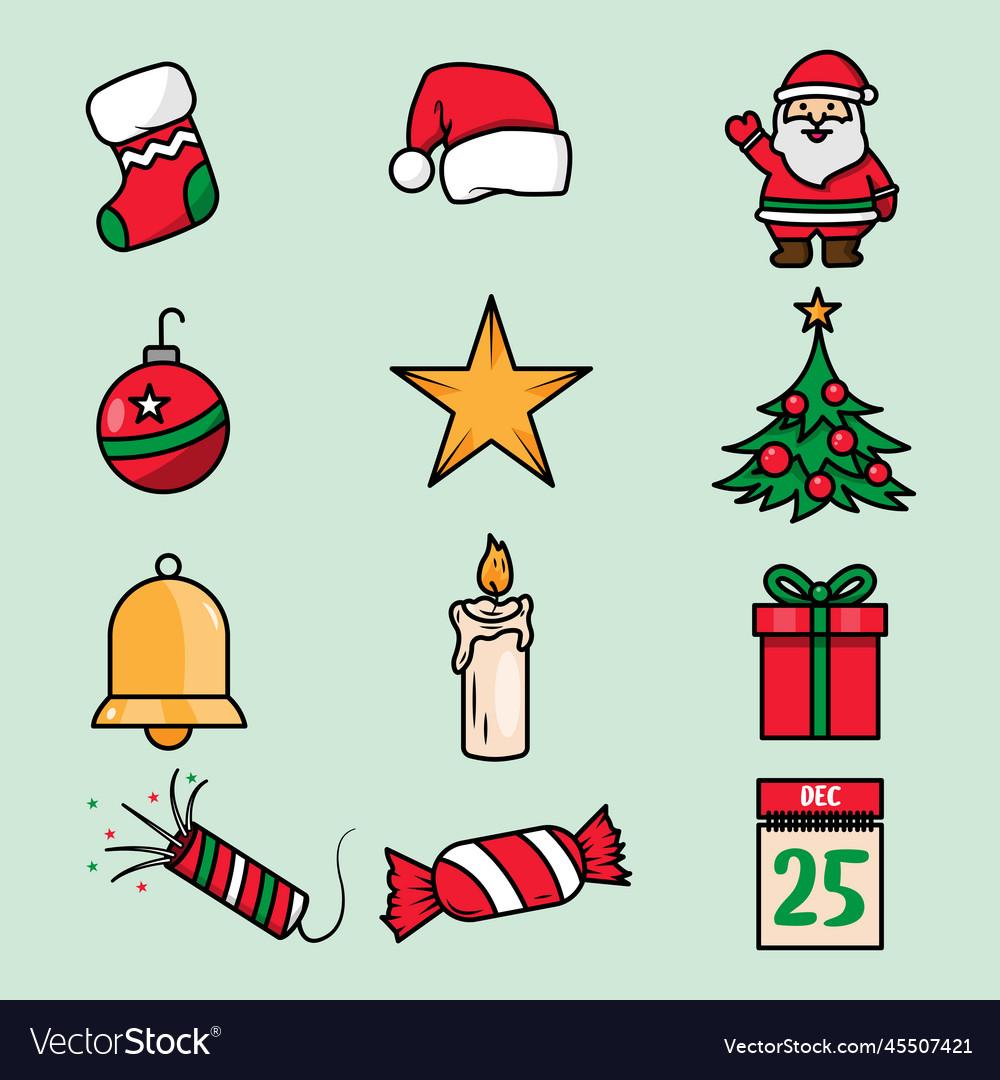 Christmas bundle Royalty Free Vector Image - VectorStock