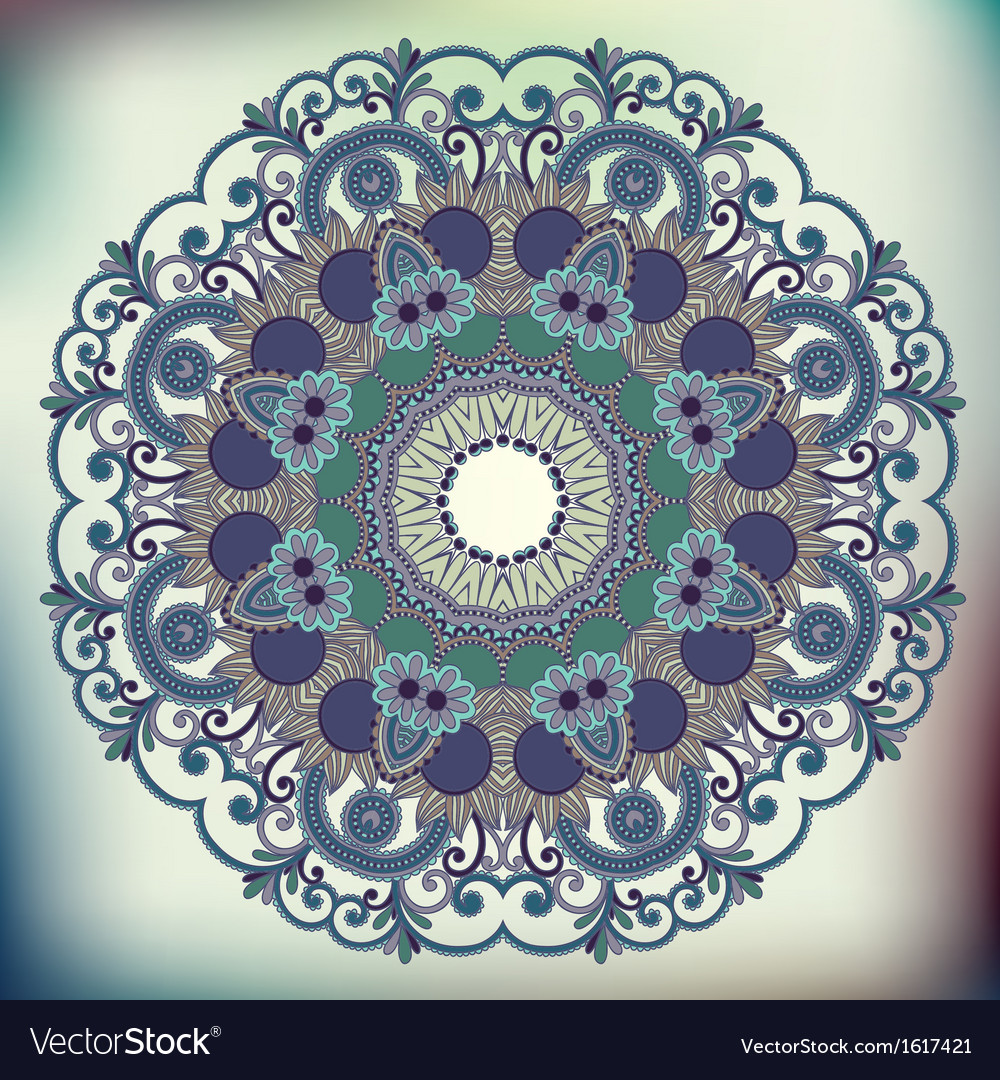 Circle ornament ornamental round lace Royalty Free Vector