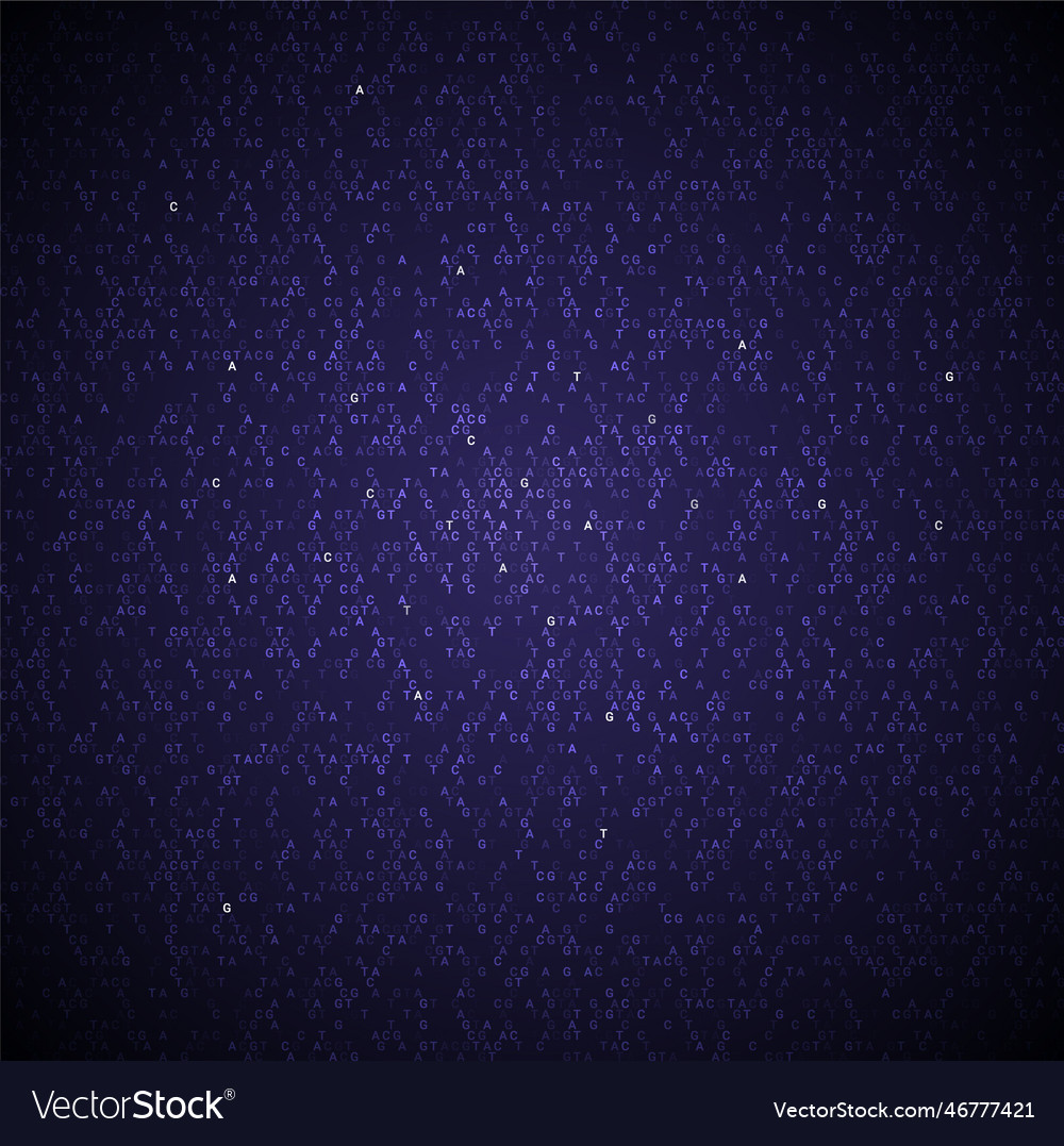 Dna code data background abstract agct genetic Vector Image