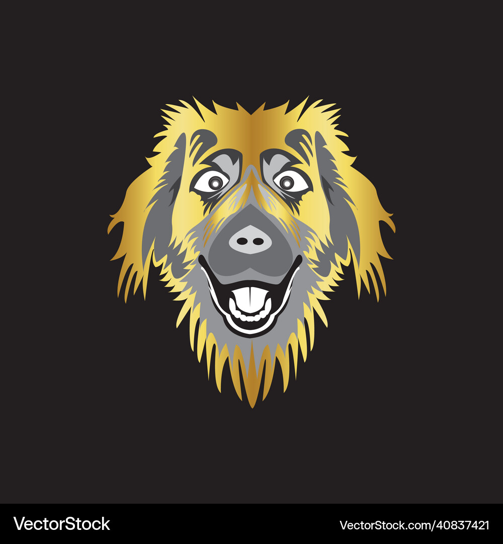 Dog face design on a white background animal Vector Image