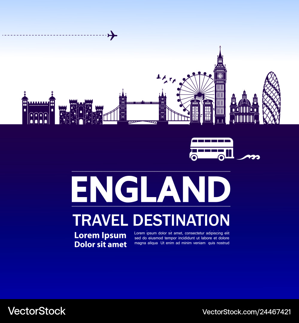 England travel destination Royalty Free Vector Image