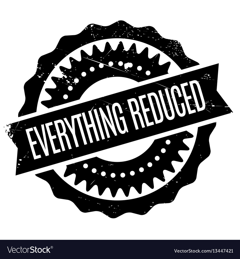 Everything reduced rubber stamp Royalty Free Vector Image