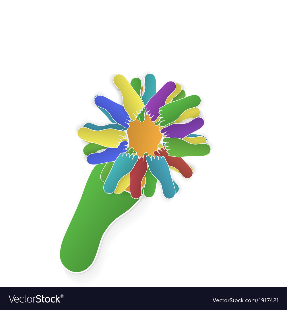 Foot flower Royalty Free Vector Image - VectorStock