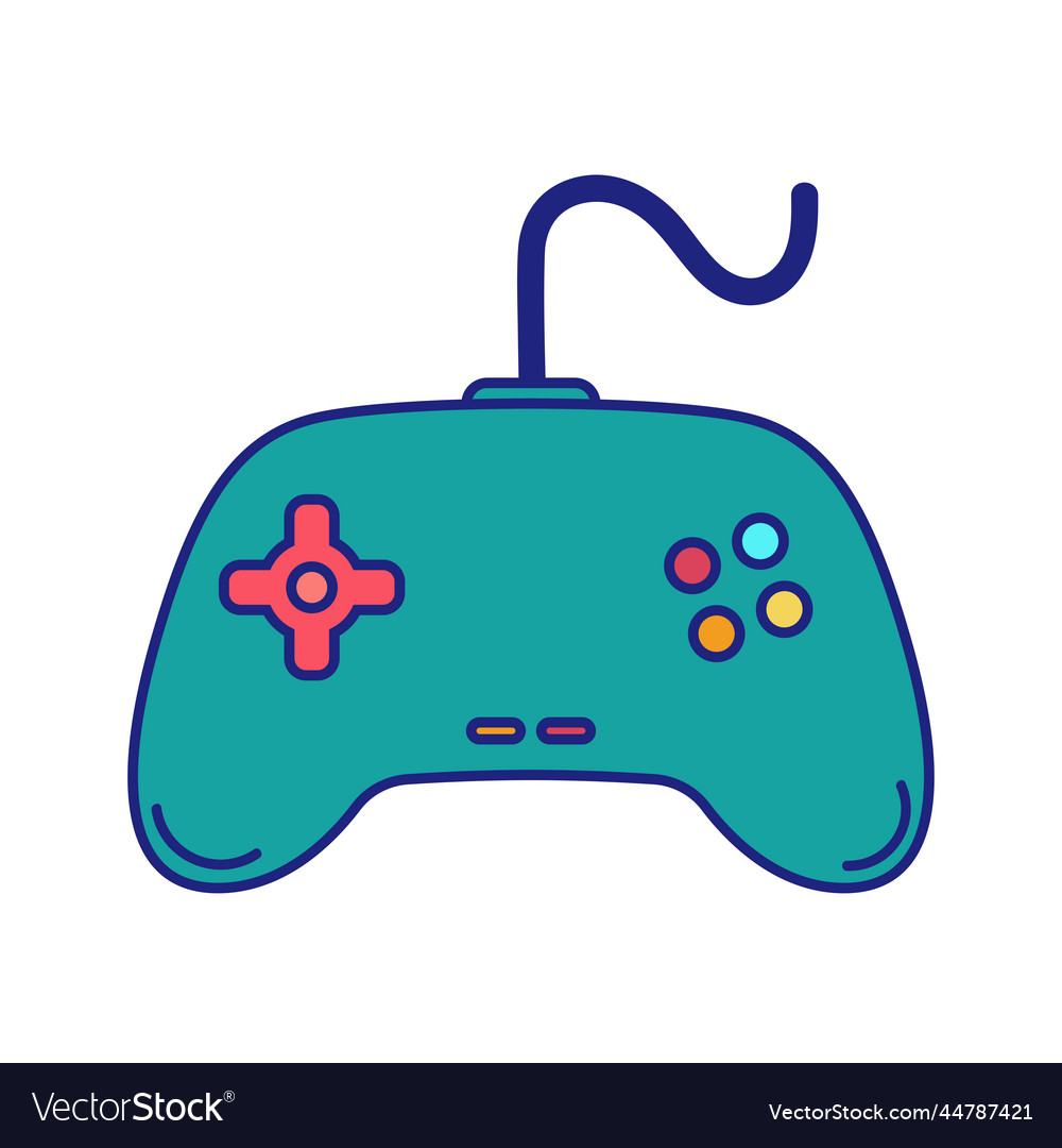 Game controller icon flat design Royalty Free Vector Image
