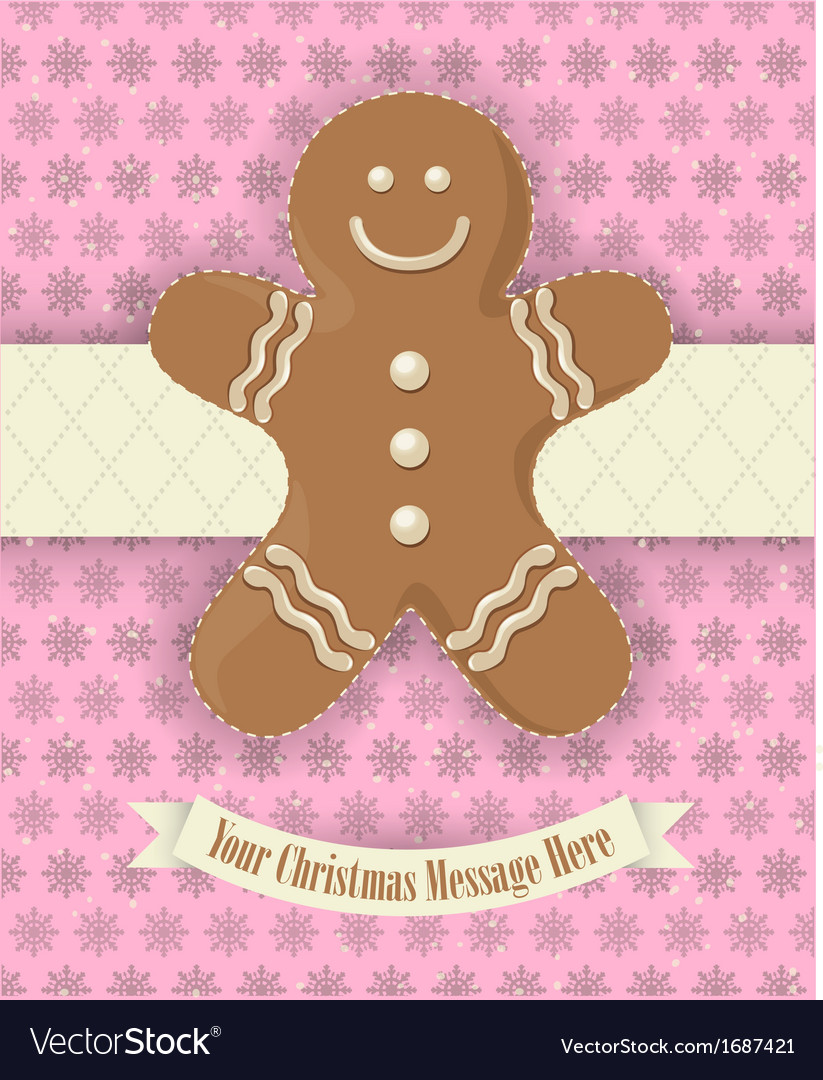 Gingerbread cookie background Royalty Free Vector Image