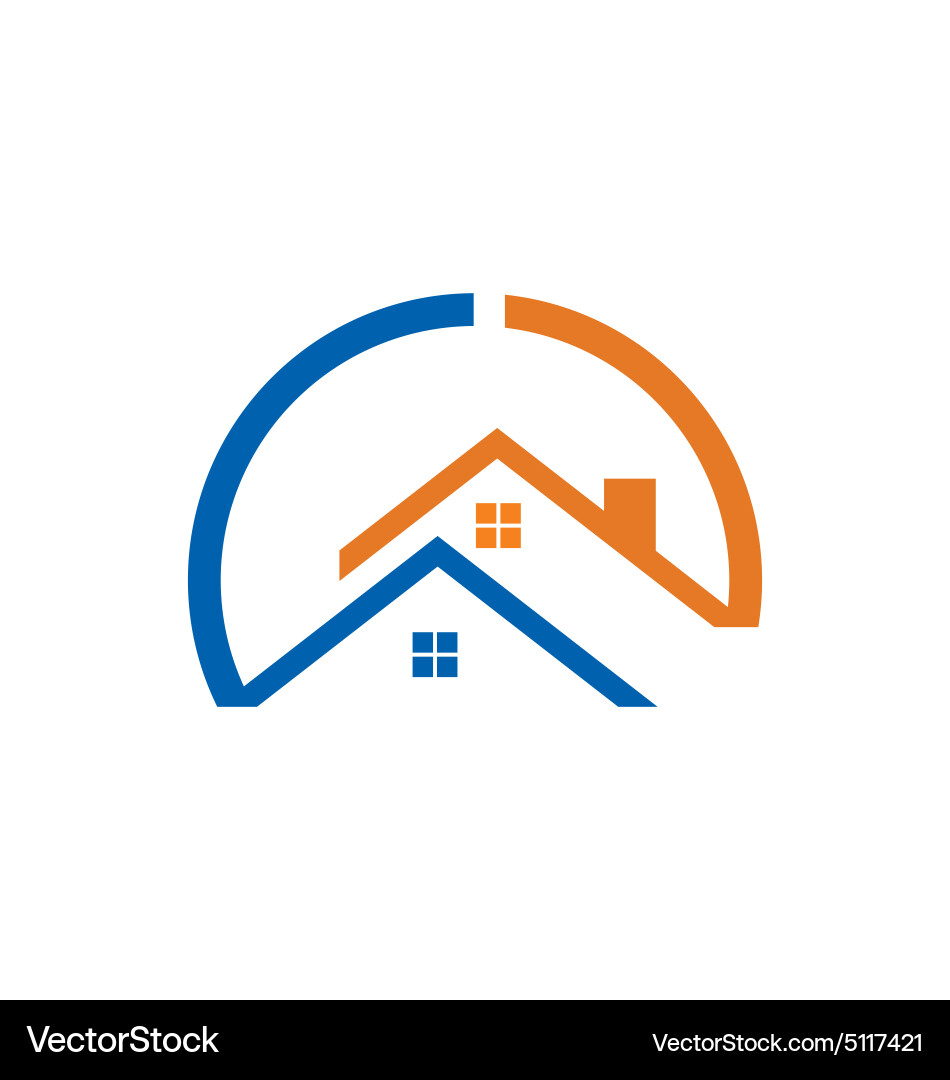 House realty construction logo Royalty Free Vector Image