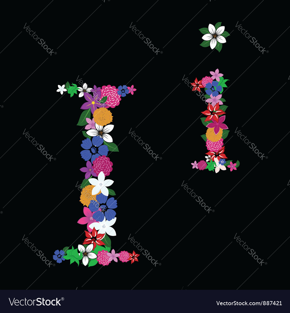I letter Royalty Free Vector Image - VectorStock