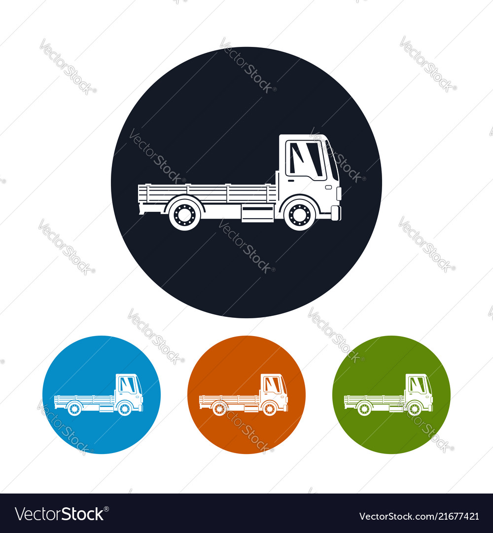 Icons mini lorry without load Royalty Free Vector Image