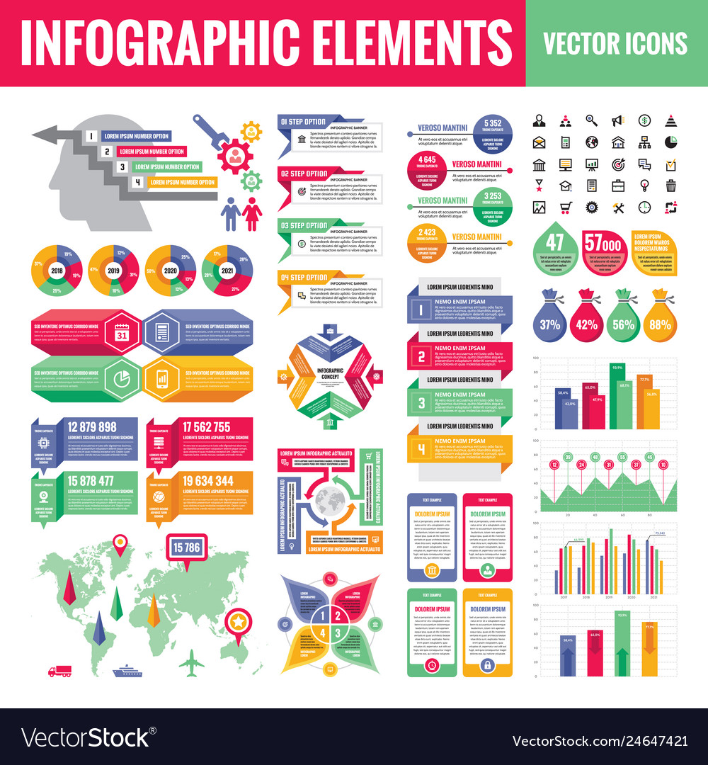 Infographic elements template collection Vector Image