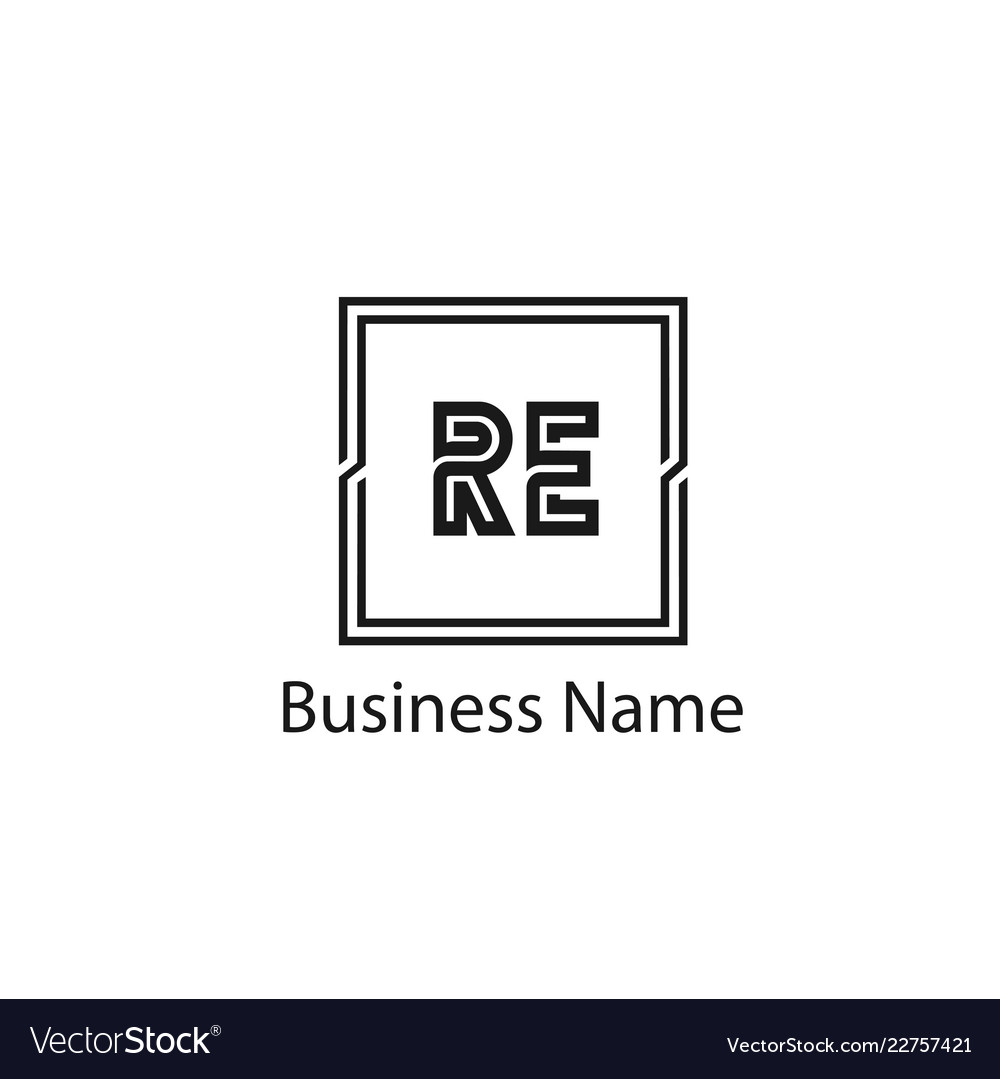 Initial letter re logo template design Royalty Free Vector