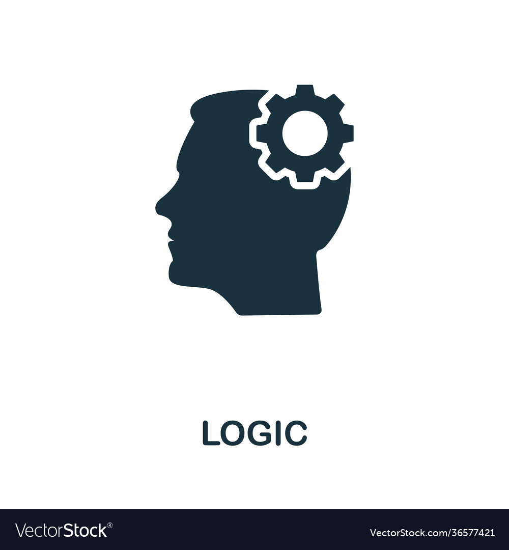 Logic Icon Symbol Creative Sign From Science Vector Image