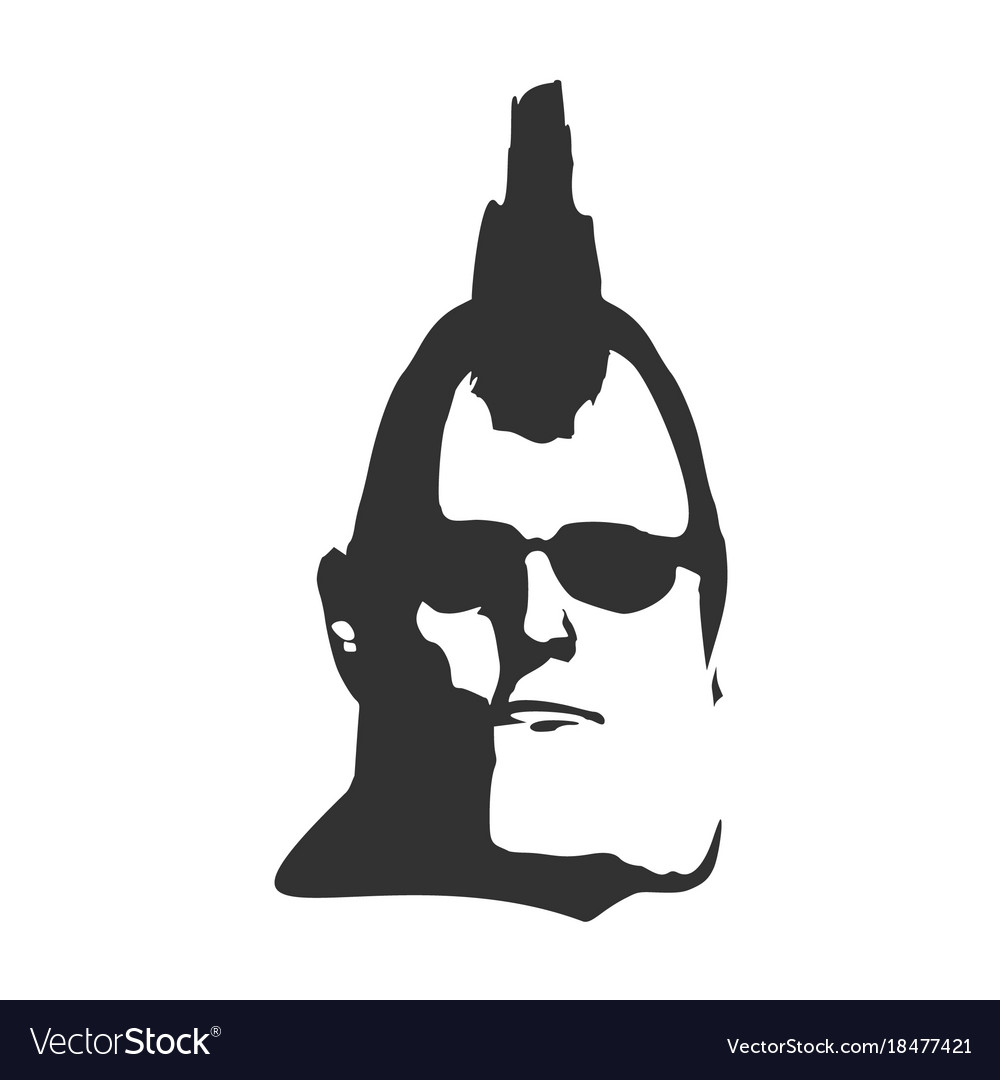 Man portrait front view Royalty Free Vector Image