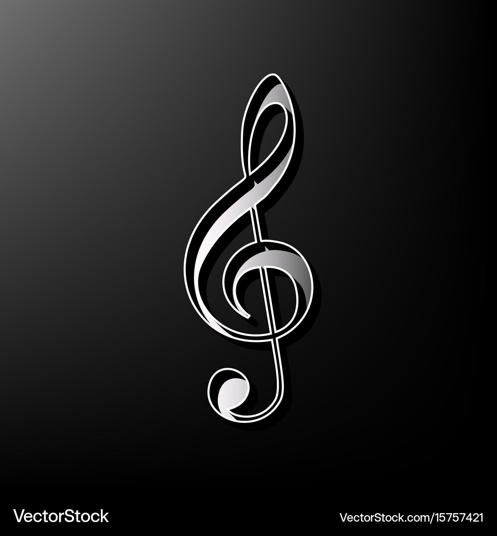 Music violin clef sign g-clef treble Royalty Free Vector
