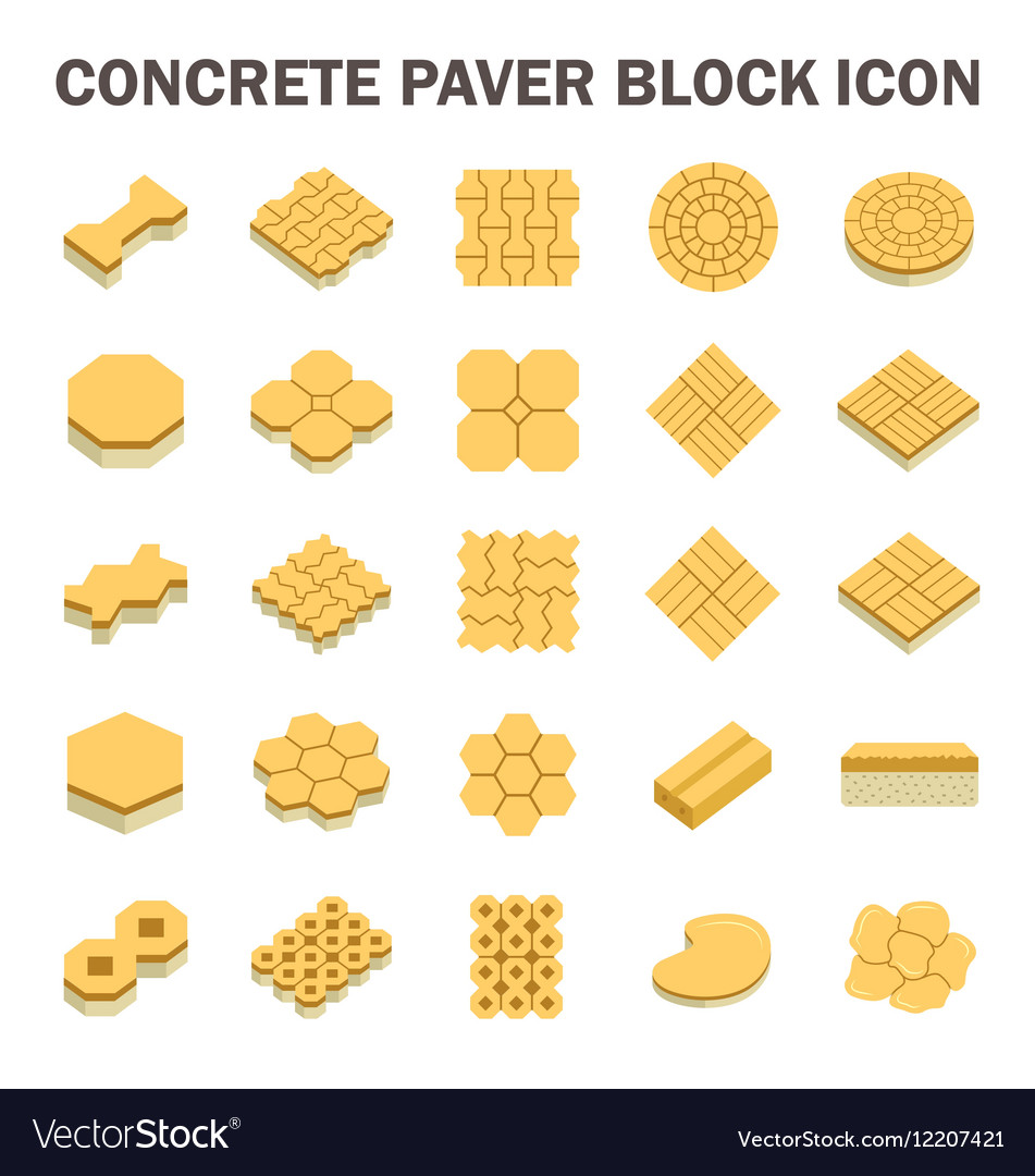 Paver block icon Royalty Free Vector Image - VectorStock