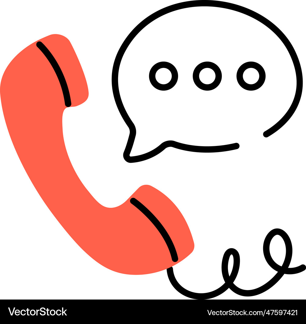 Phone talk Royalty Free Vector Image - VectorStock