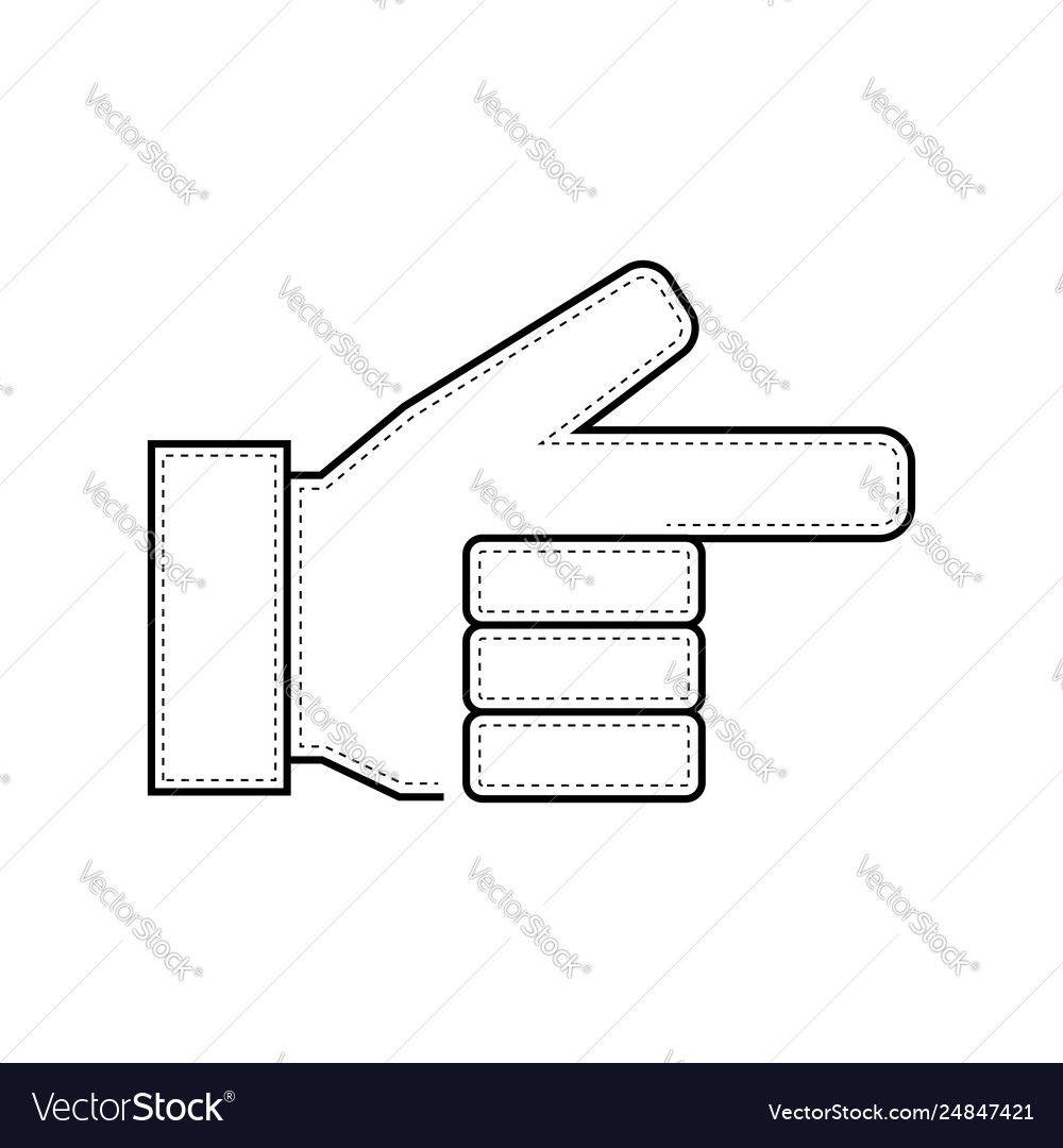Pointing hand icon jpeg Royalty Free Vector Image