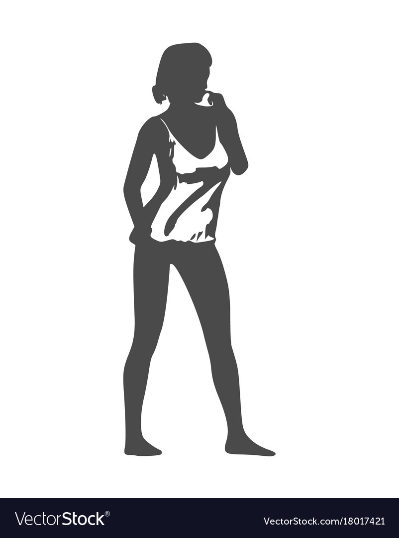 Posing lady figure Royalty Free Vector Image - VectorStock