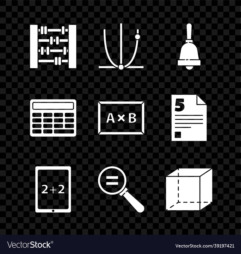 Set Abacus Graph Schedule Chart Diagram Royalty Free Vector