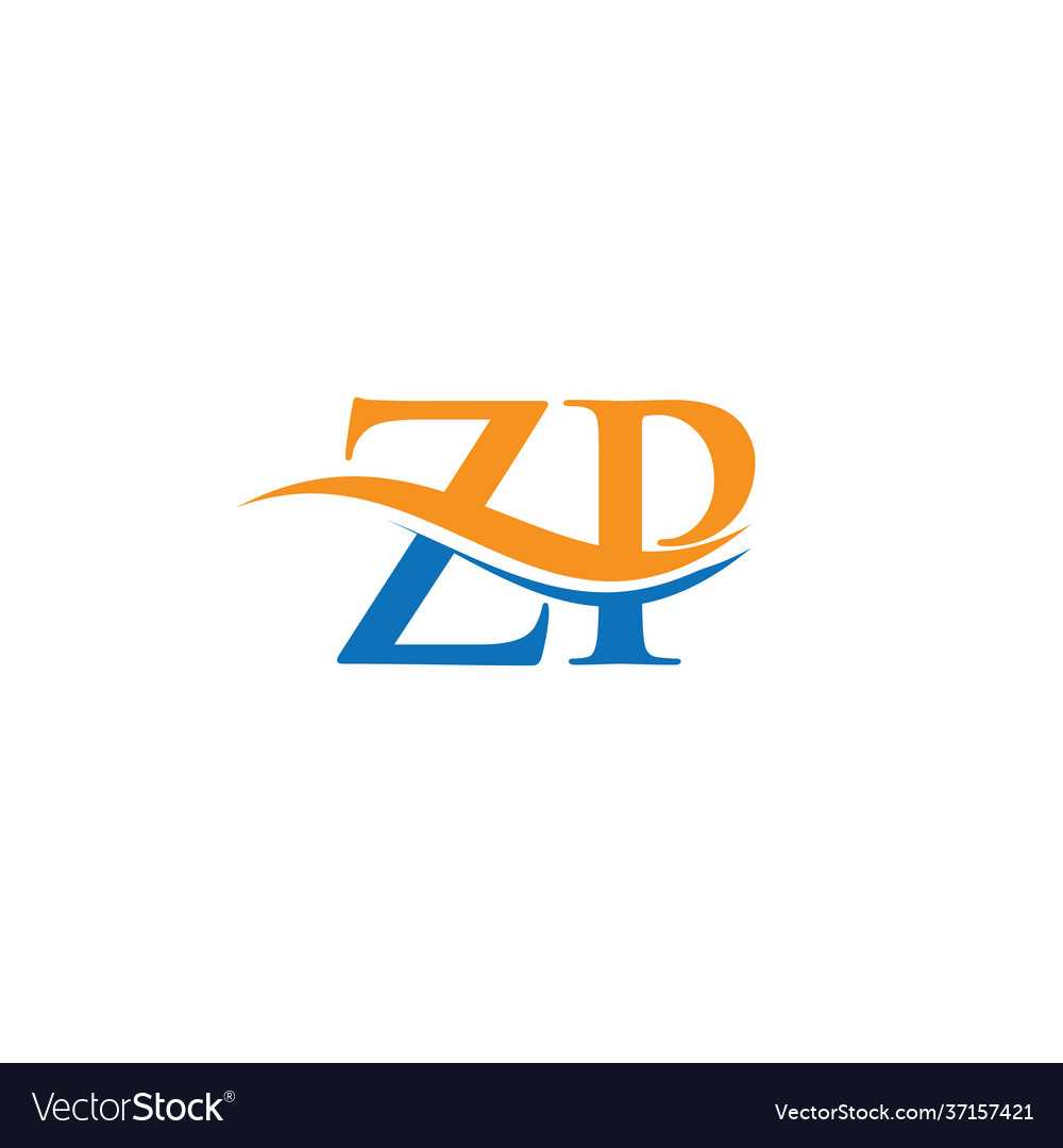 Zp logo design premium letter Royalty Free Vector Image