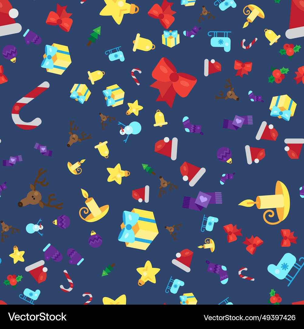 Christmas seamless pattern Royalty Free Vector Image
