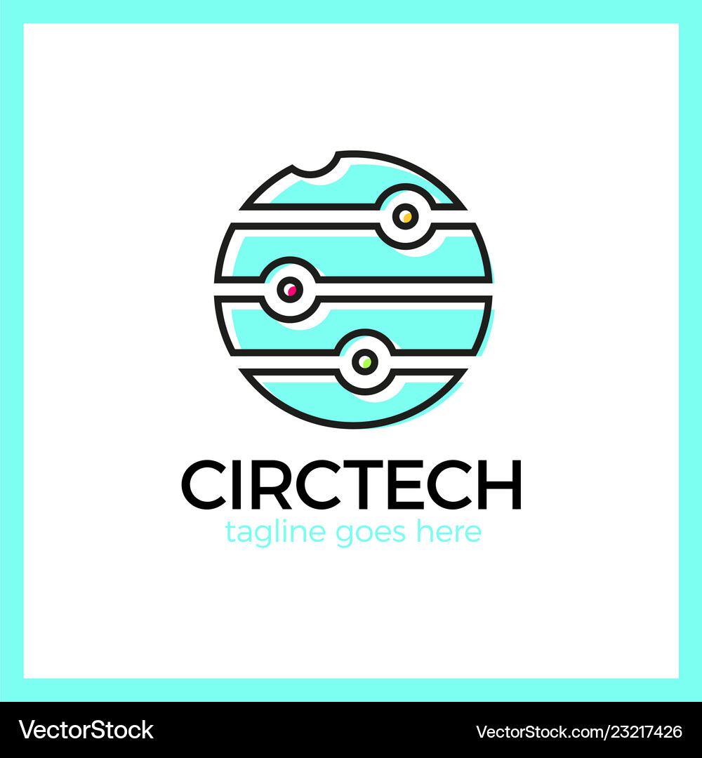 Circle tech logo Royalty Free Vector Image - VectorStock