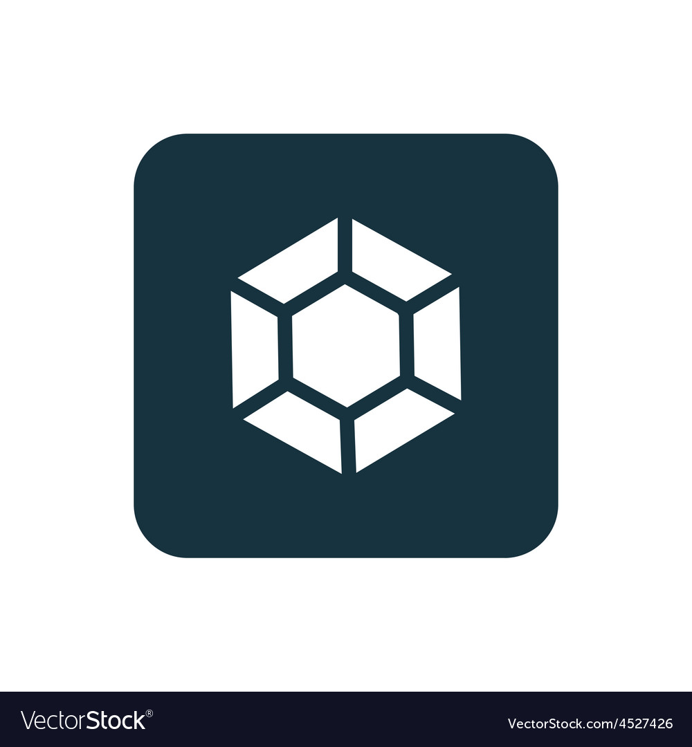 Diamond icon rounded squares button Royalty Free Vector