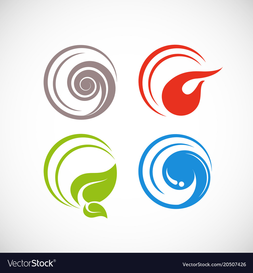Four elements nature Royalty Free Vector Image