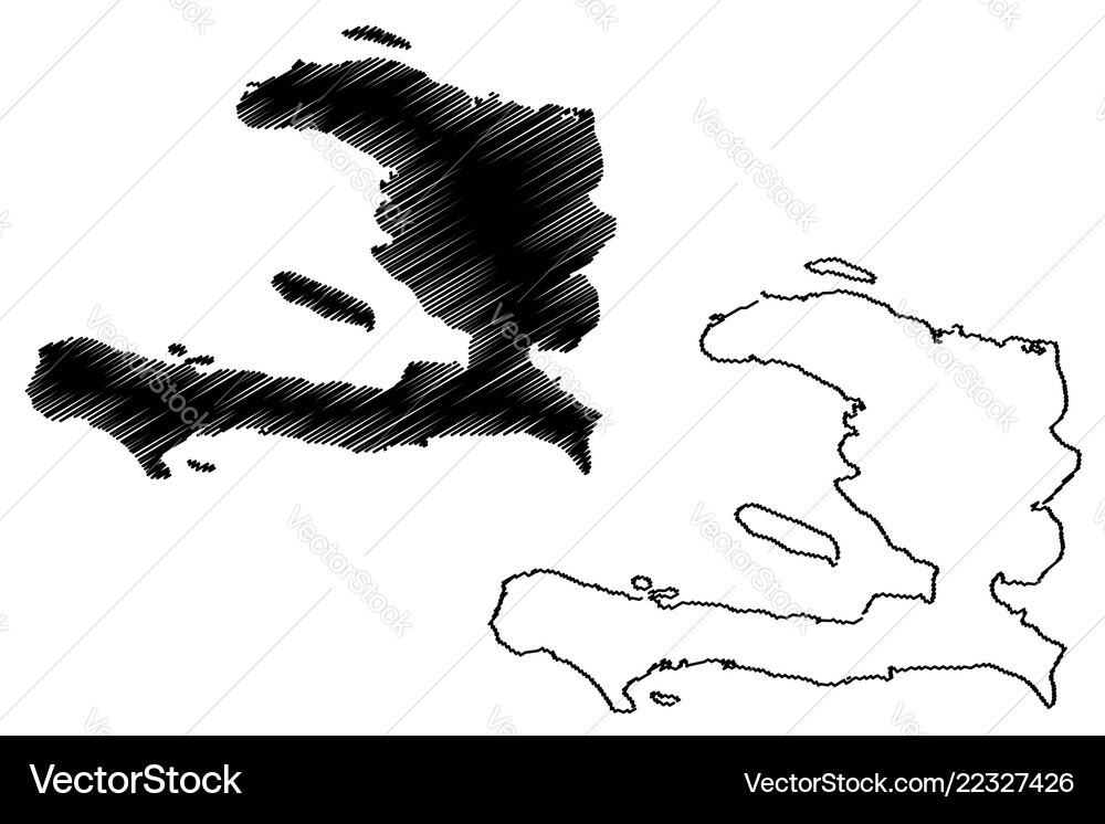 Haiti map Royalty Free Vector Image - VectorStock