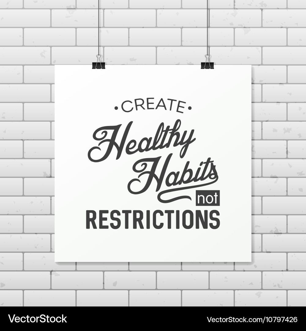 Health quote typographical poster Royalty Free Vector Image