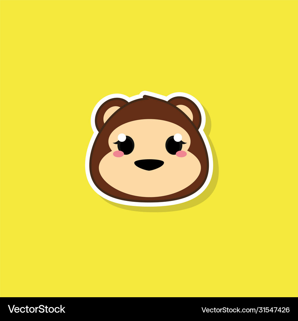 Isolated cute baby monkey Royalty Free Vector Image