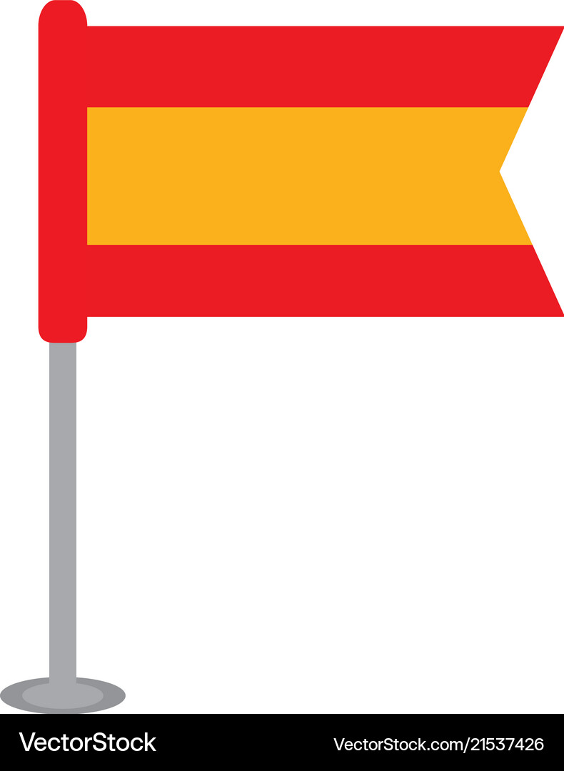 Isolated flag of spain Royalty Free Vector Image