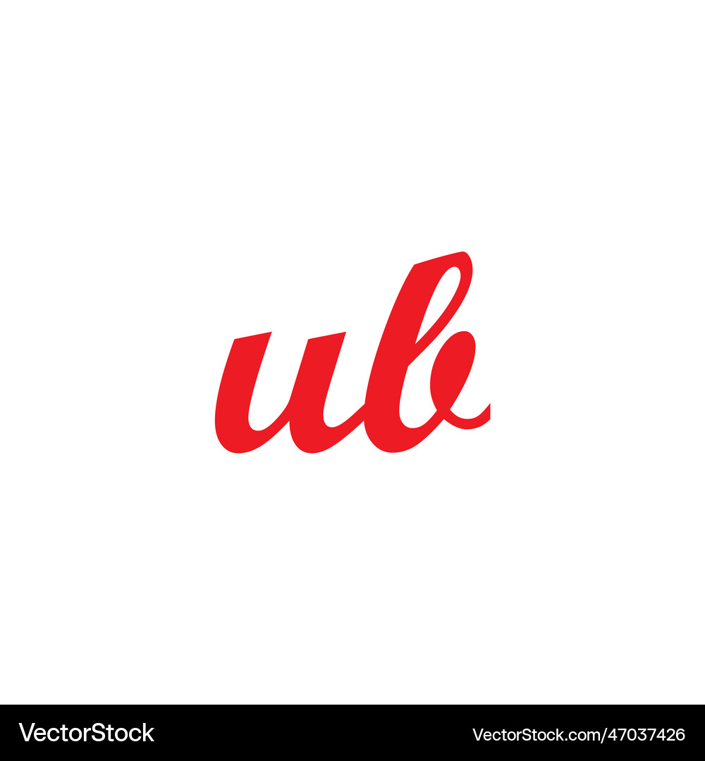 Letter ub connect geometric symbol simple logo Vector Image
