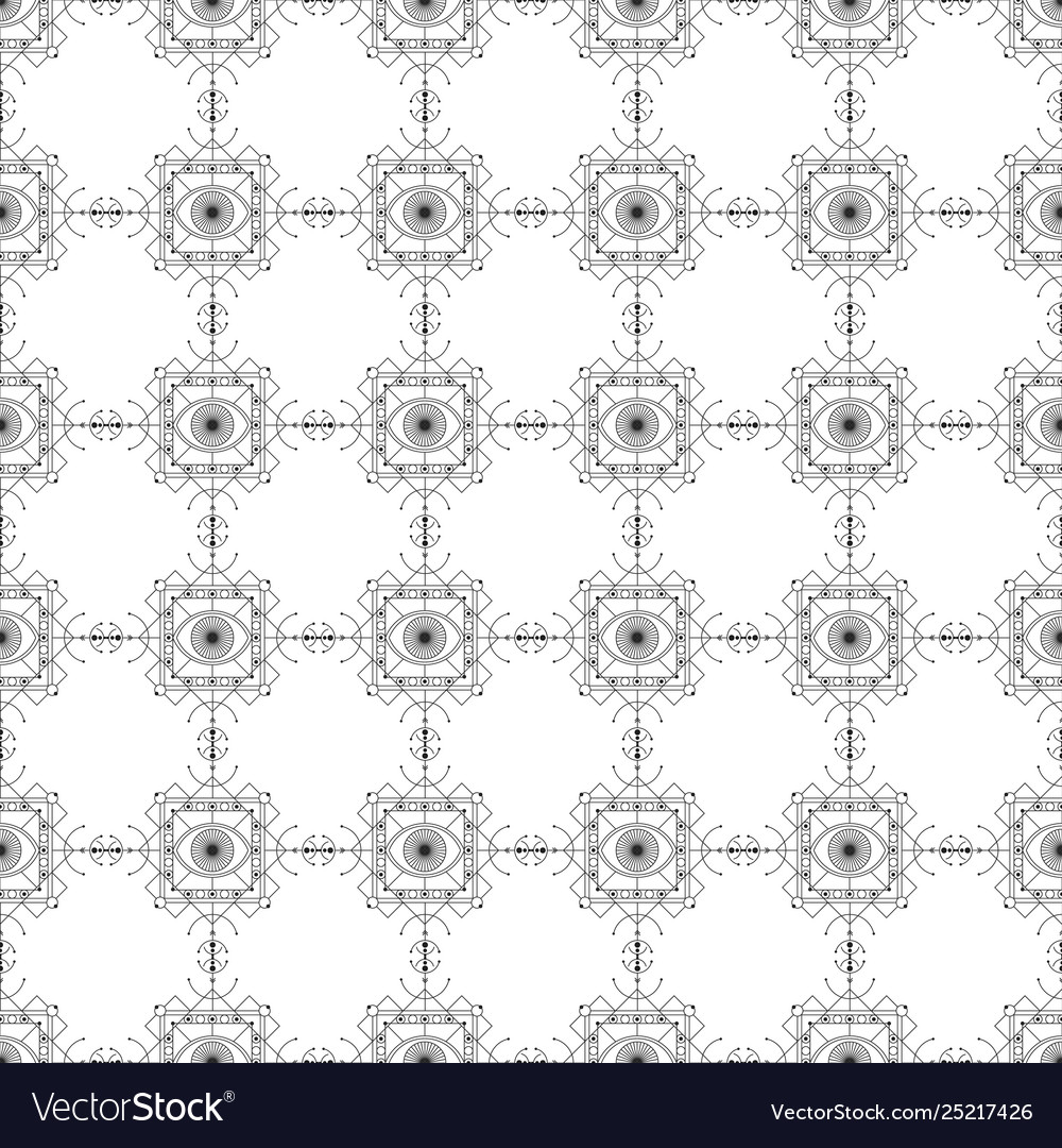 Sacred Geometry Seamless Pattern Royalty Free Vector Image