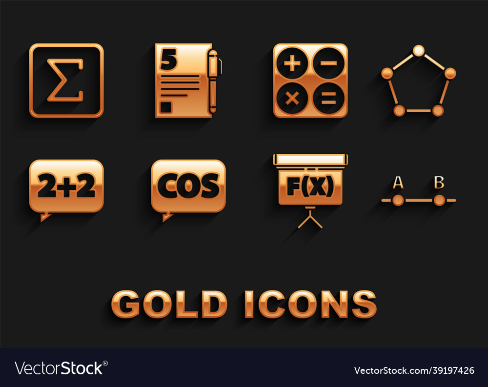 Set mathematics function cosine geometric figure Vector Image Set mathematics function cosine geometric figure Vector Image