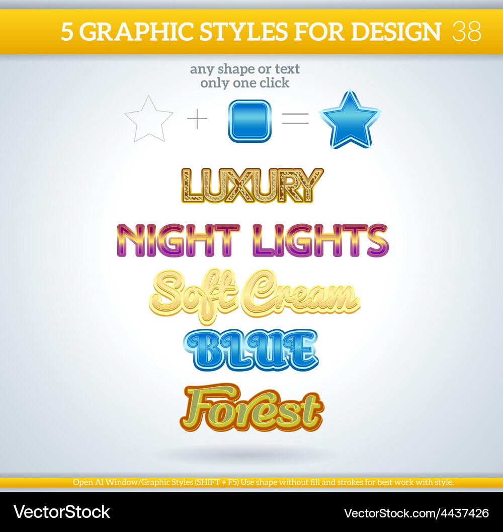 Set of various graphic styles for design Vector Image