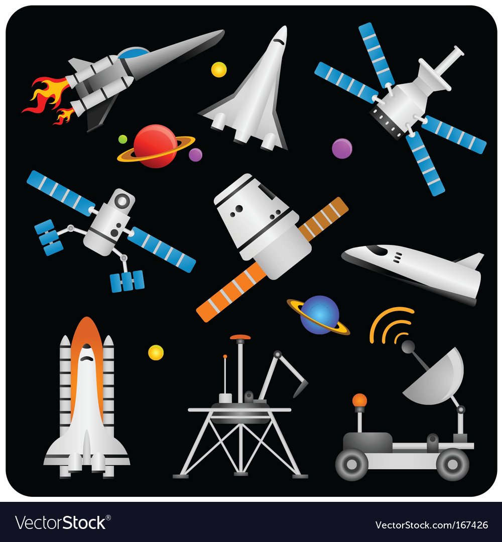 Space elements Royalty Free Vector Image - VectorStock