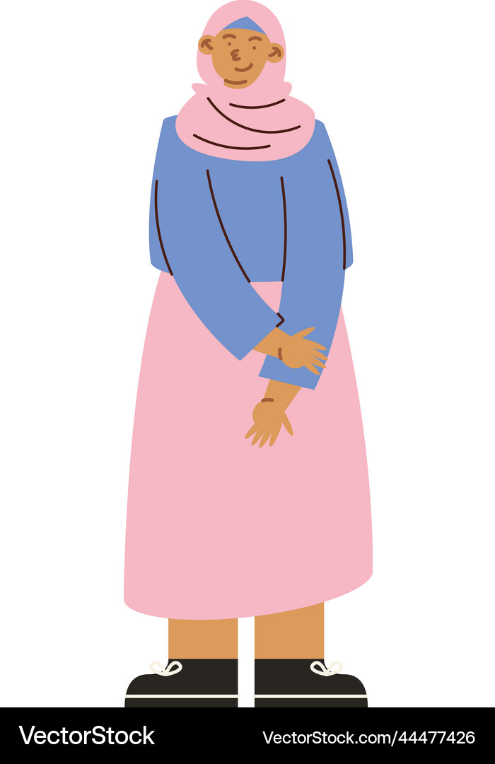 Young muslim woman Royalty Free Vector Image - VectorStock