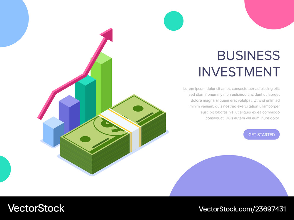 Business investment concept can use for web Vector Image