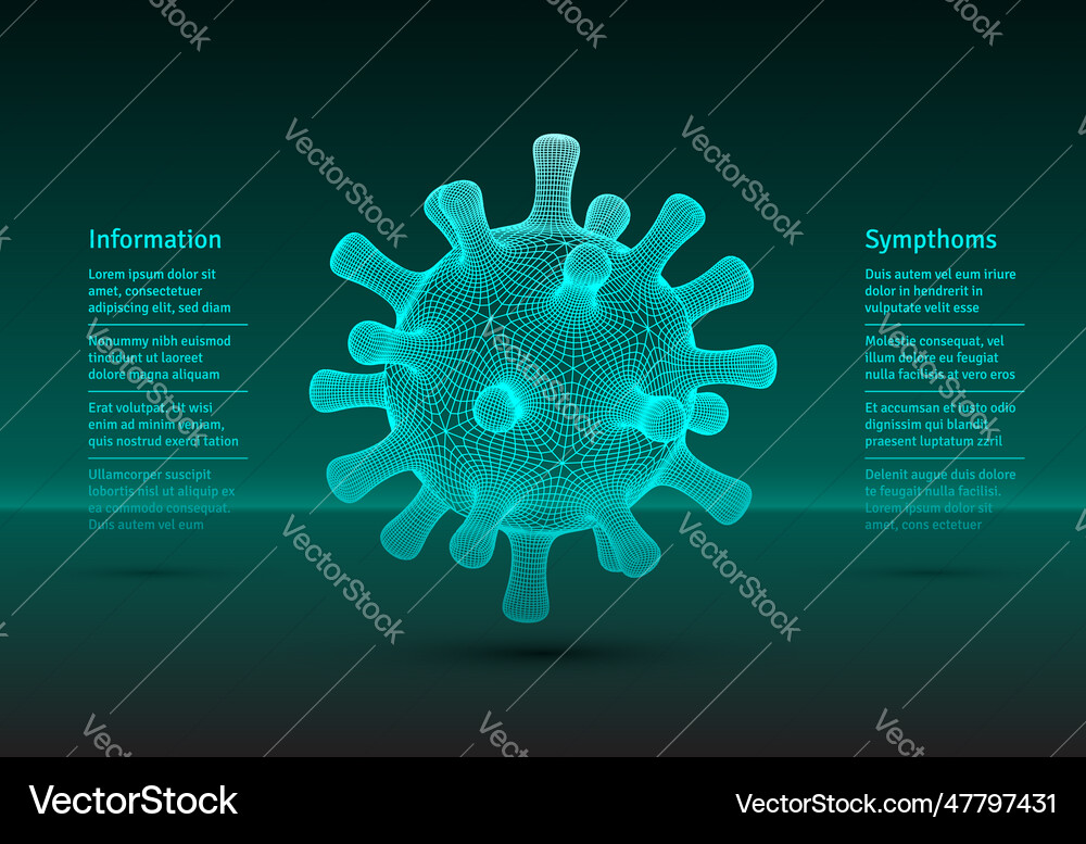Coronavirus covid-19 medical background Royalty Free Vector