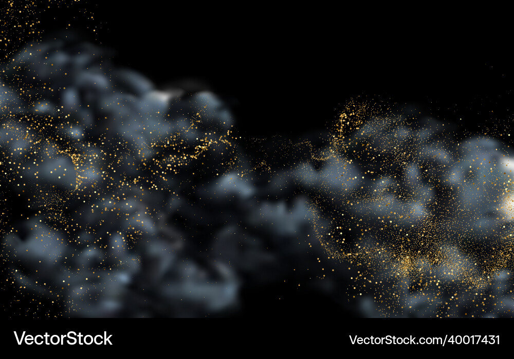 Holiday abstract black powder cloud smoke design Vector Image