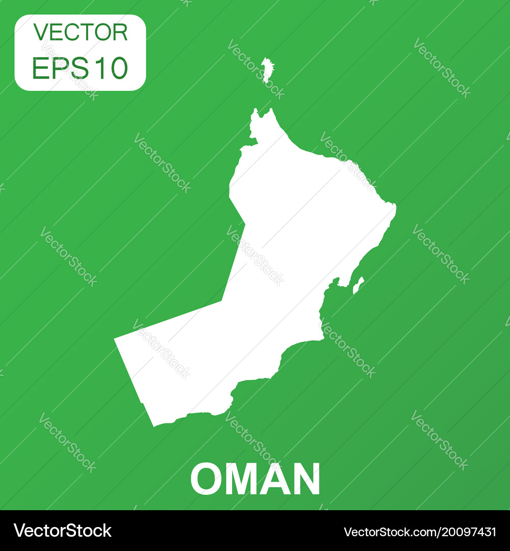 Oman map icon business concept pictograph Vector Image