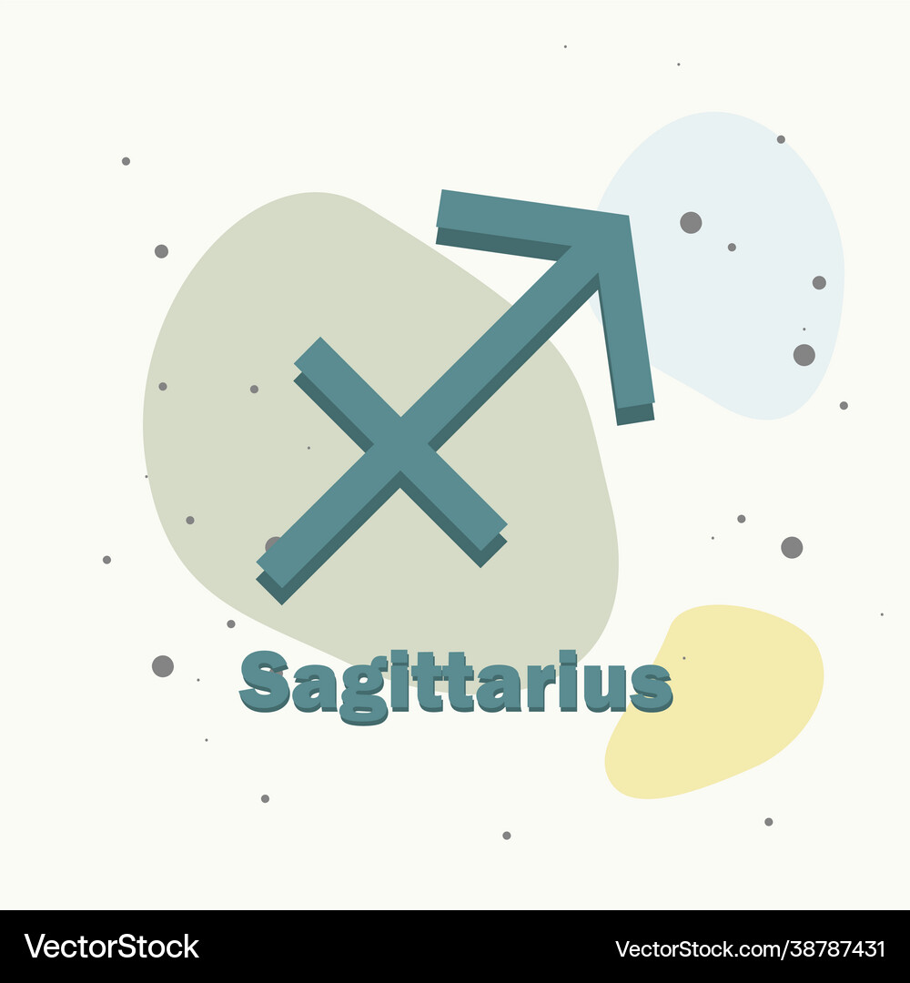 Sagittarius sign astrological symbol Royalty Free Vector