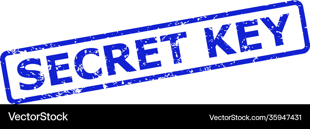 Secret key watermark with unclean style Royalty Free Vector