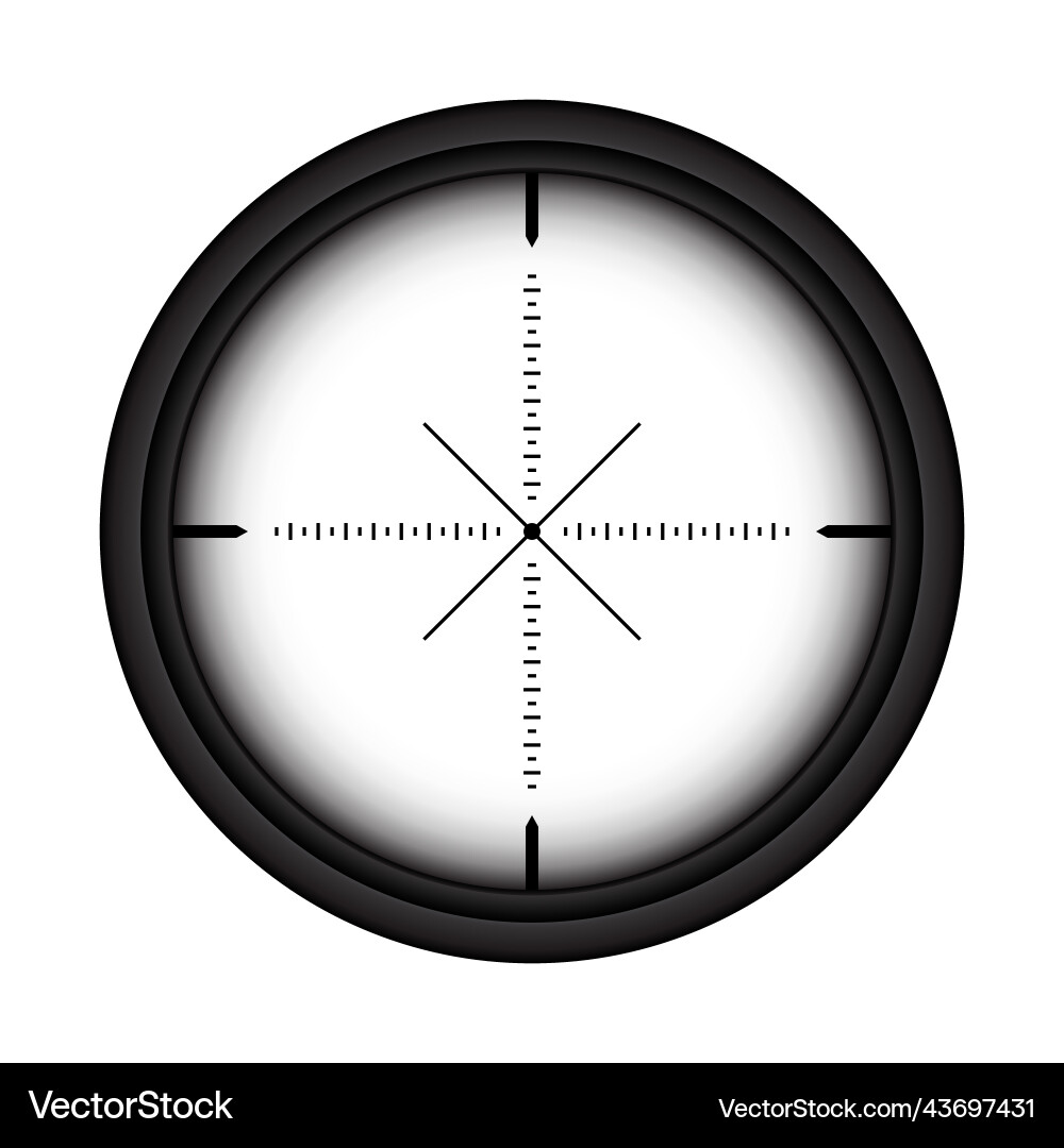 Weapon sight sniper rifle optical scope hunting Vector Image