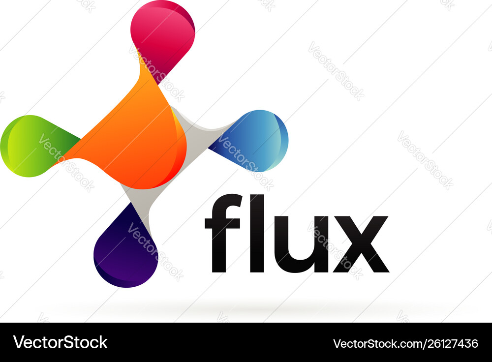 Abstract colorful flexible shape logo symbol icon Vector Image