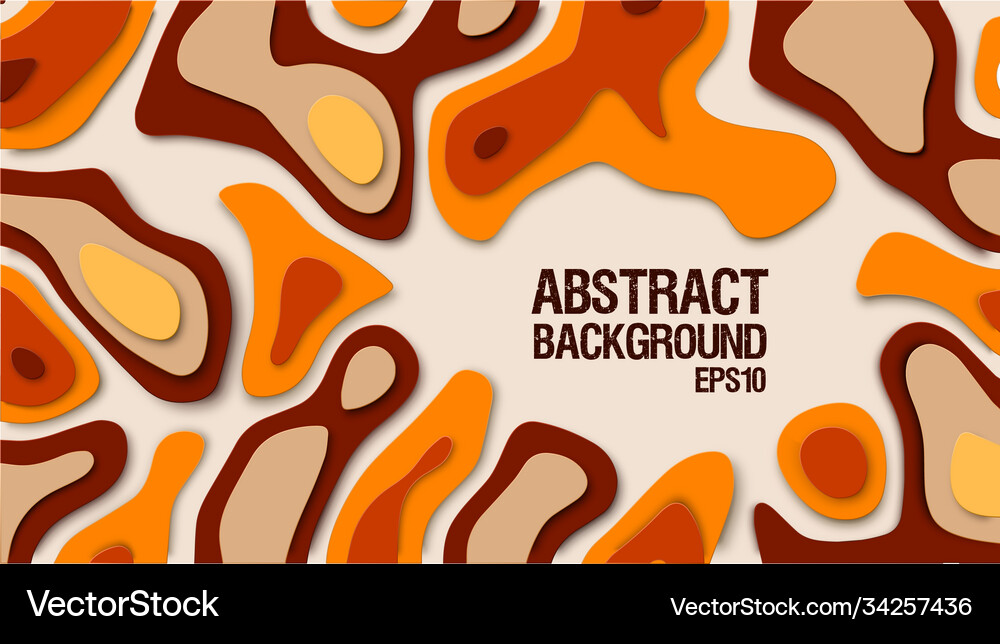 Abstract paper cut background paper decoration Vector Image