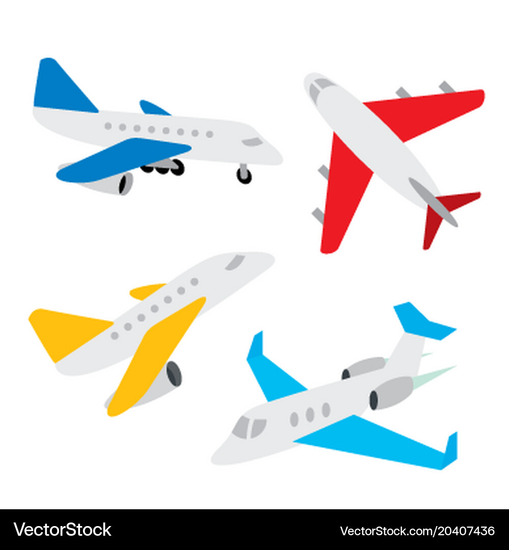 Airplane transportation vehicles transport Vector Image
