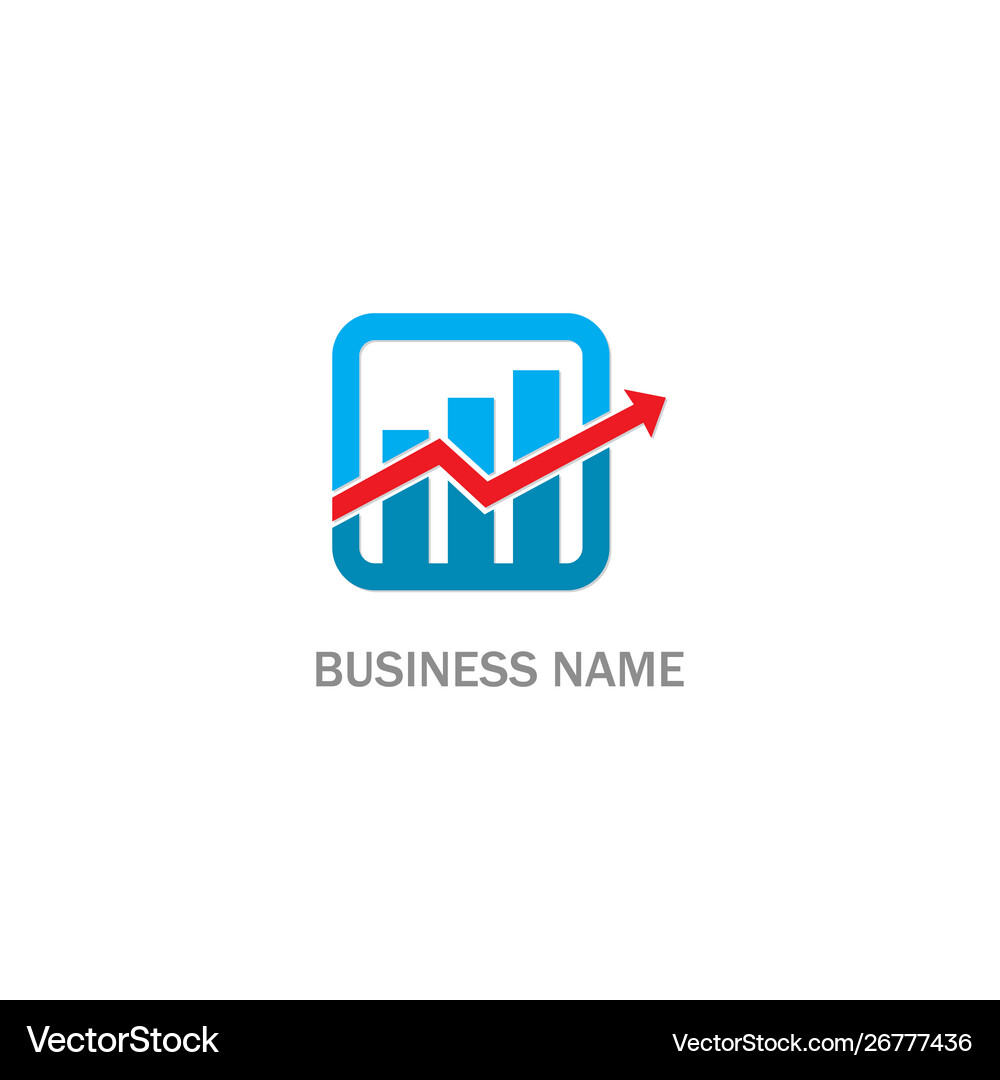 Business arrow progress economy logo Royalty Free Vector