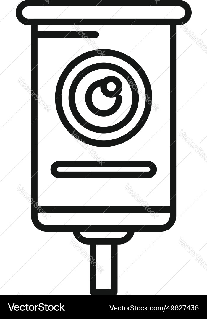 Cam road traffic icon outline warning Royalty Free Vector